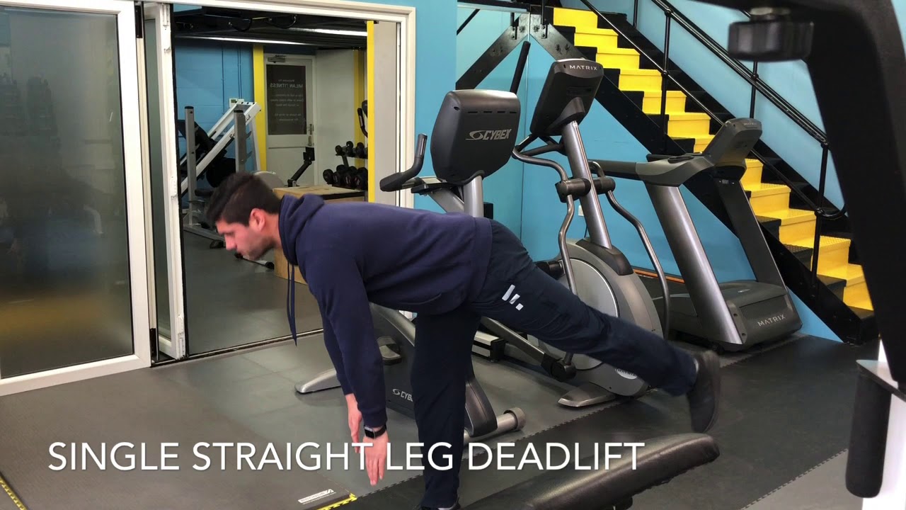 SINGLE STRAIGHT LEG DEADLIFT - YouTube
