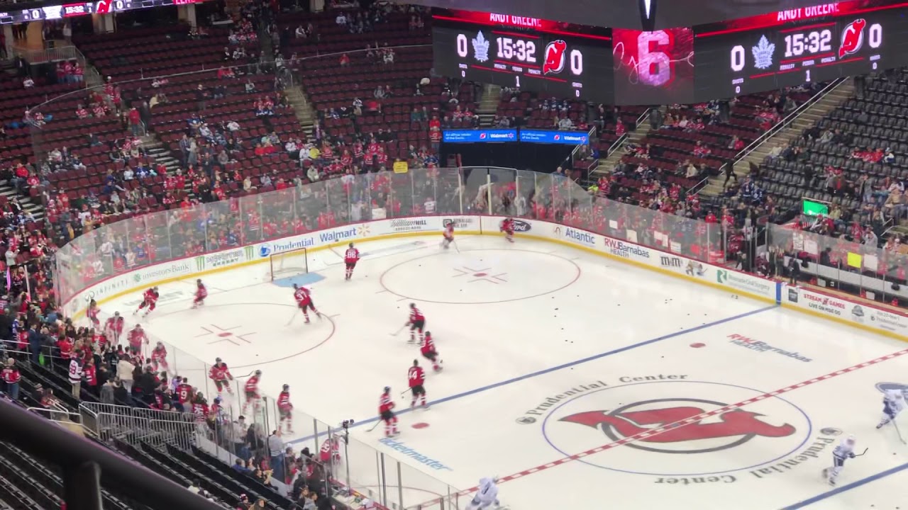 Devils vs Maple Leafs Warmup - YouTube