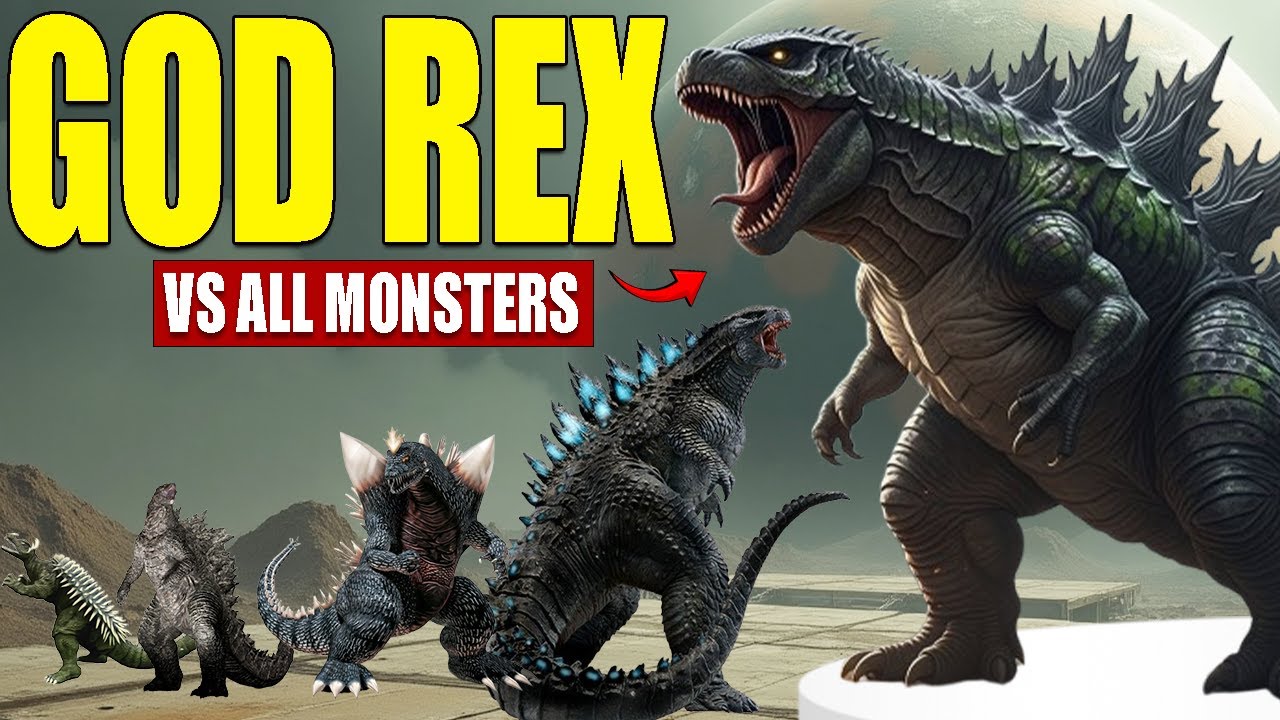 God Indominus Rex VS All Monsters | 3D Monsters Size Comparison 2025 ...