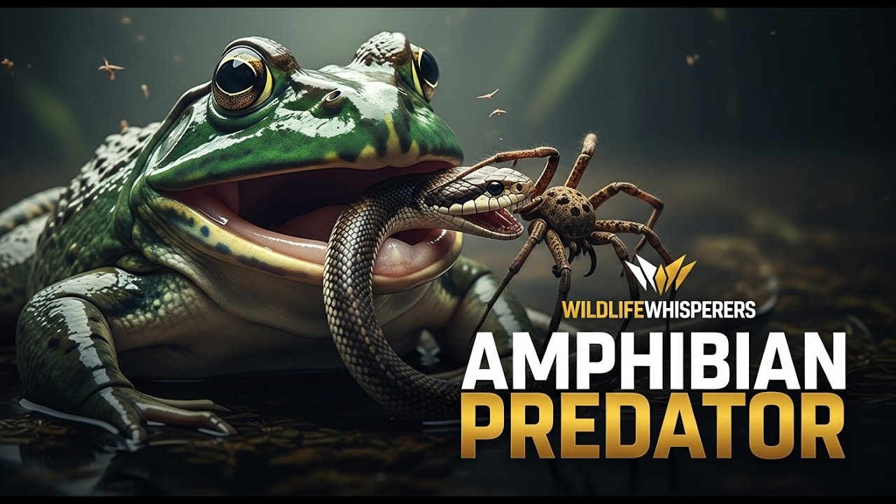 Amphibian Predators Unleashed: Bullfrogs Conquer Snakes, Spiders, and ...