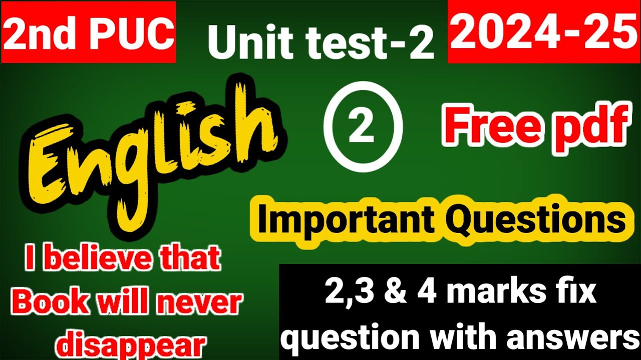 2nd puc English I believe that books will never disappear notes 3 marks ...