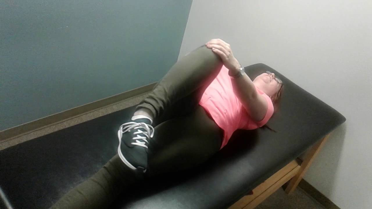 Supine Glute Pullover Stretch - YouTube