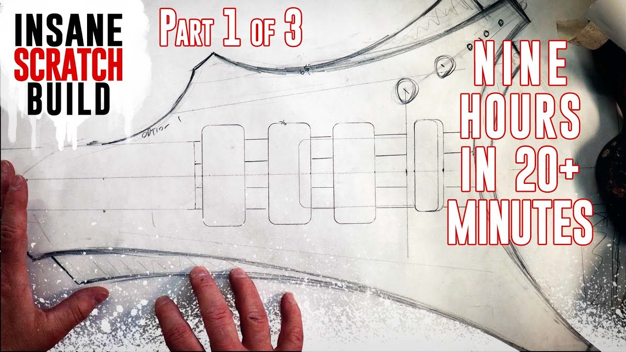 Day 1 From Design to Making a Neck | Star Wars Inspired Scratch Guitar ...