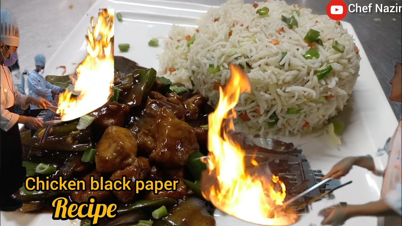Black papper chicken recipe || Chicken in black paper sauce ...
