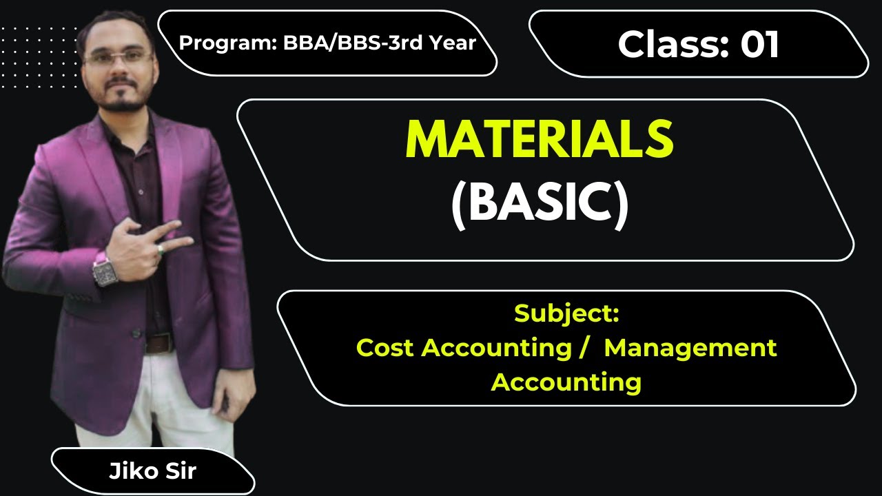 Materials: Class 1 (Basic) - YouTube