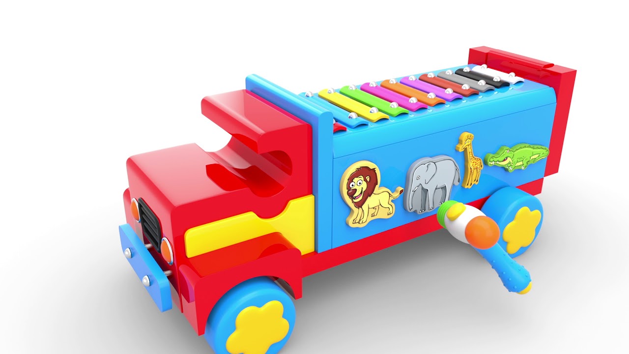 Learn Animal Names with Wooden Animal Truck - YouTube