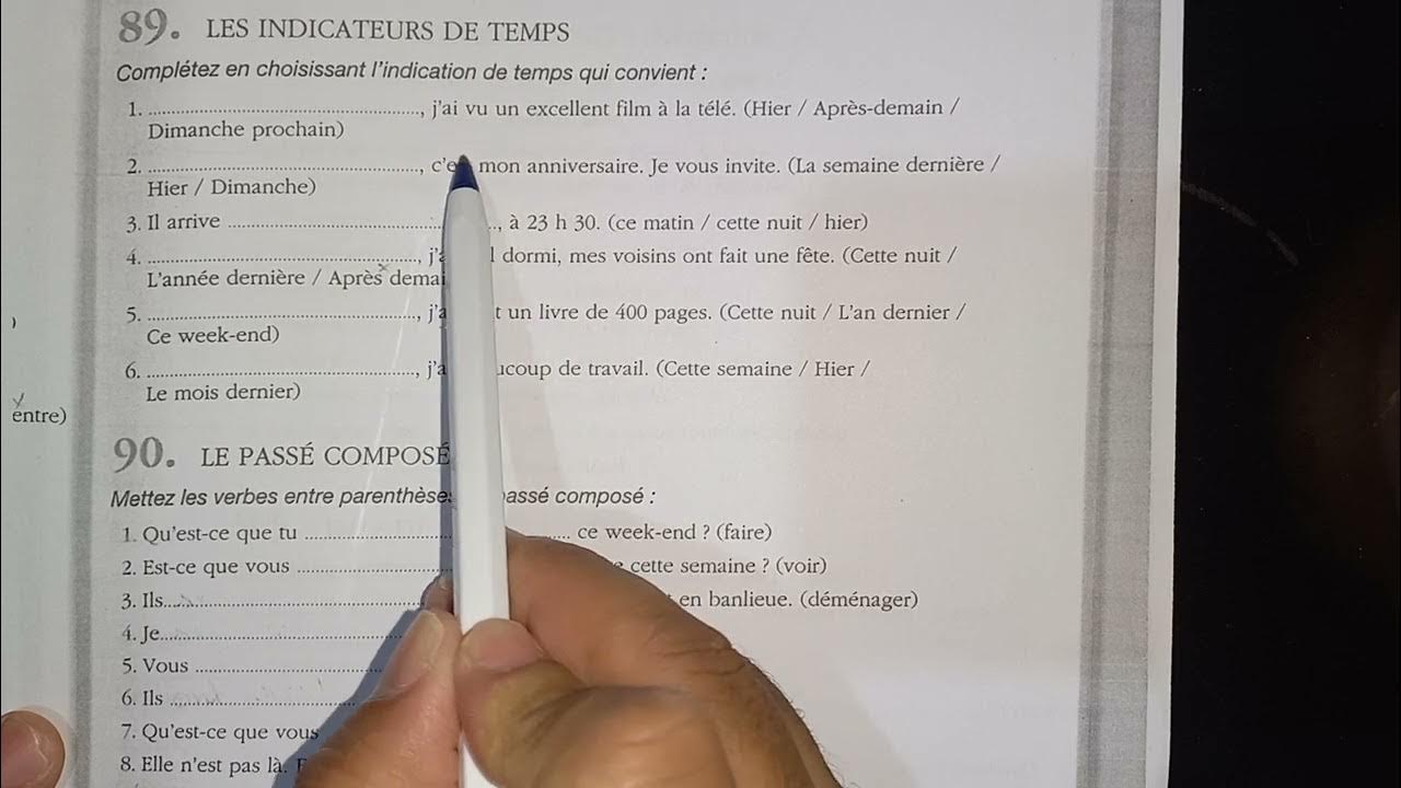 Les indicateurs de temps -niveau débutant- - YouTube