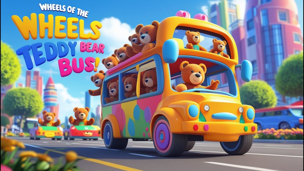 Wheels of the Teddy Bear Bus | Fun Nursery Rhyme for Kids | Learn Kario ...