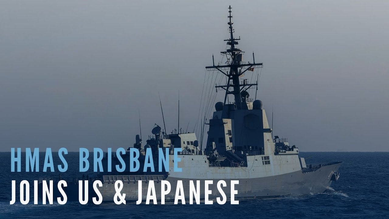 HMAS Brisbane works with US and Japanese Navies - YouTube