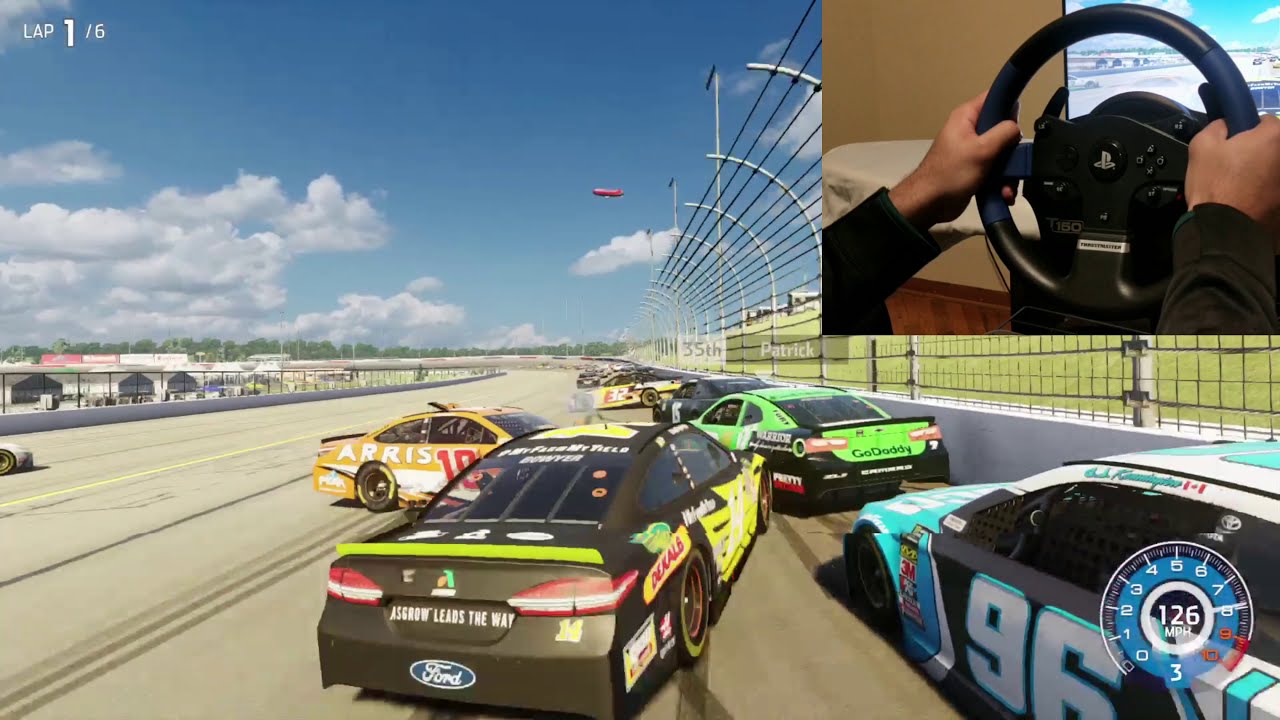 NASCAR heat (INTENSE) Race || with steering wheel Thrustmaster t150 ...
