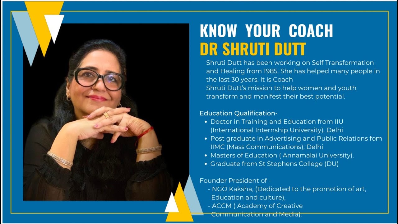 Talk by Dr. Shruti Dutt - Life Transformation Coach - 25/Apr/2024 - YouTube