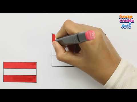 How To Draw The Flag of Austria Step By Step