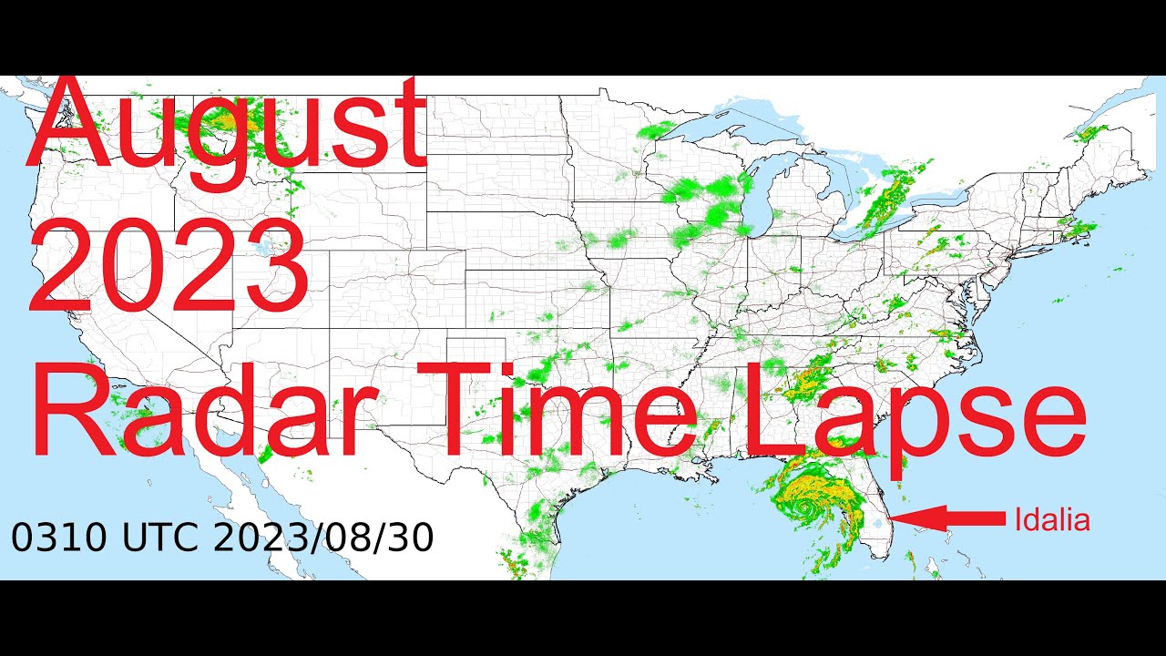 August 2023 US Weather Radar Time Lapse Animation - YouTube