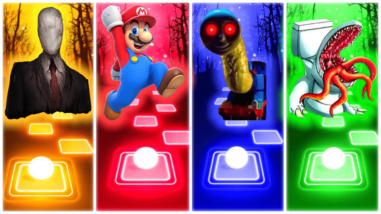 Slender Man Vs Super Mario Vs Thomas Train Exe Vs Toilet Monster Tiles ...