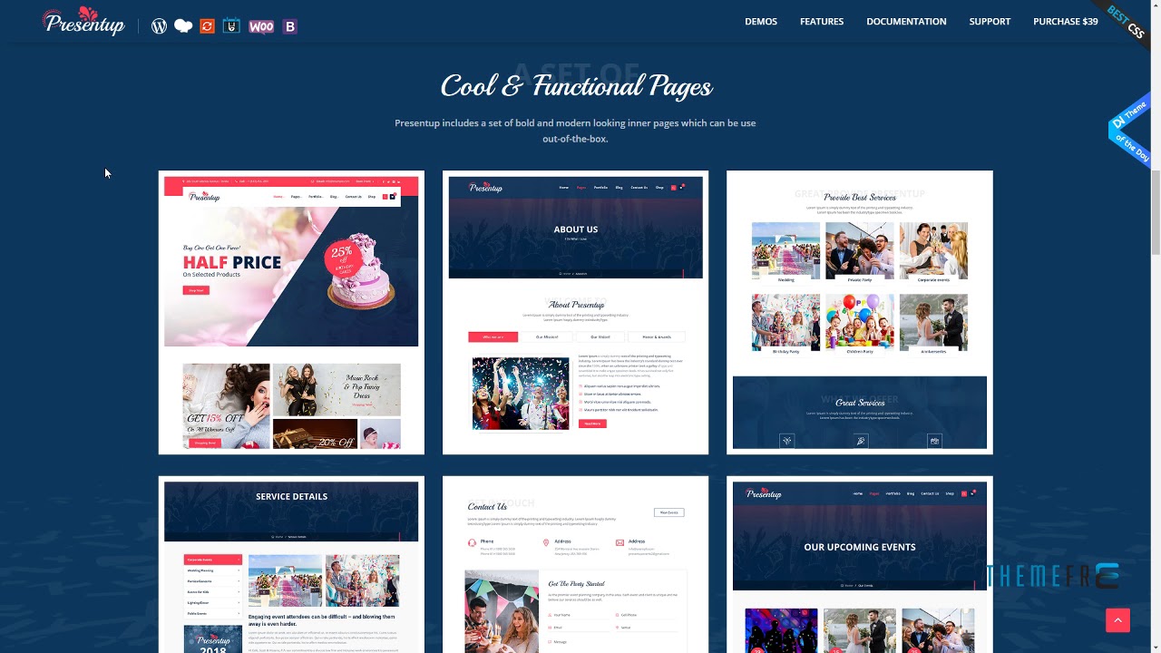 Presentup - Event Planner and Celebrations Management WordPress Theme - YouTube