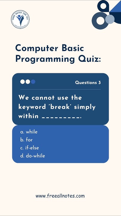 3 of 20 | Computer Basic Programming Quiz #programmingquiz #mcqcomputer ...