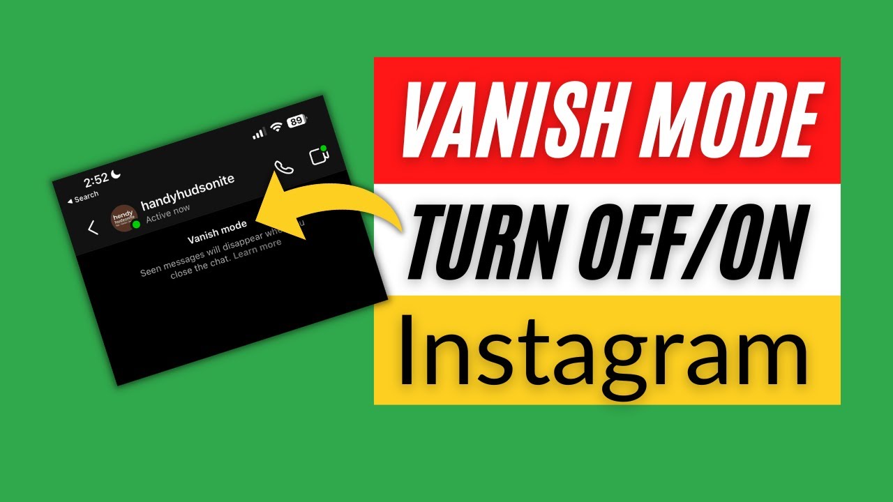 Turn On/Off Instagram Vanish Mode - QUICK & EASY - YouTube