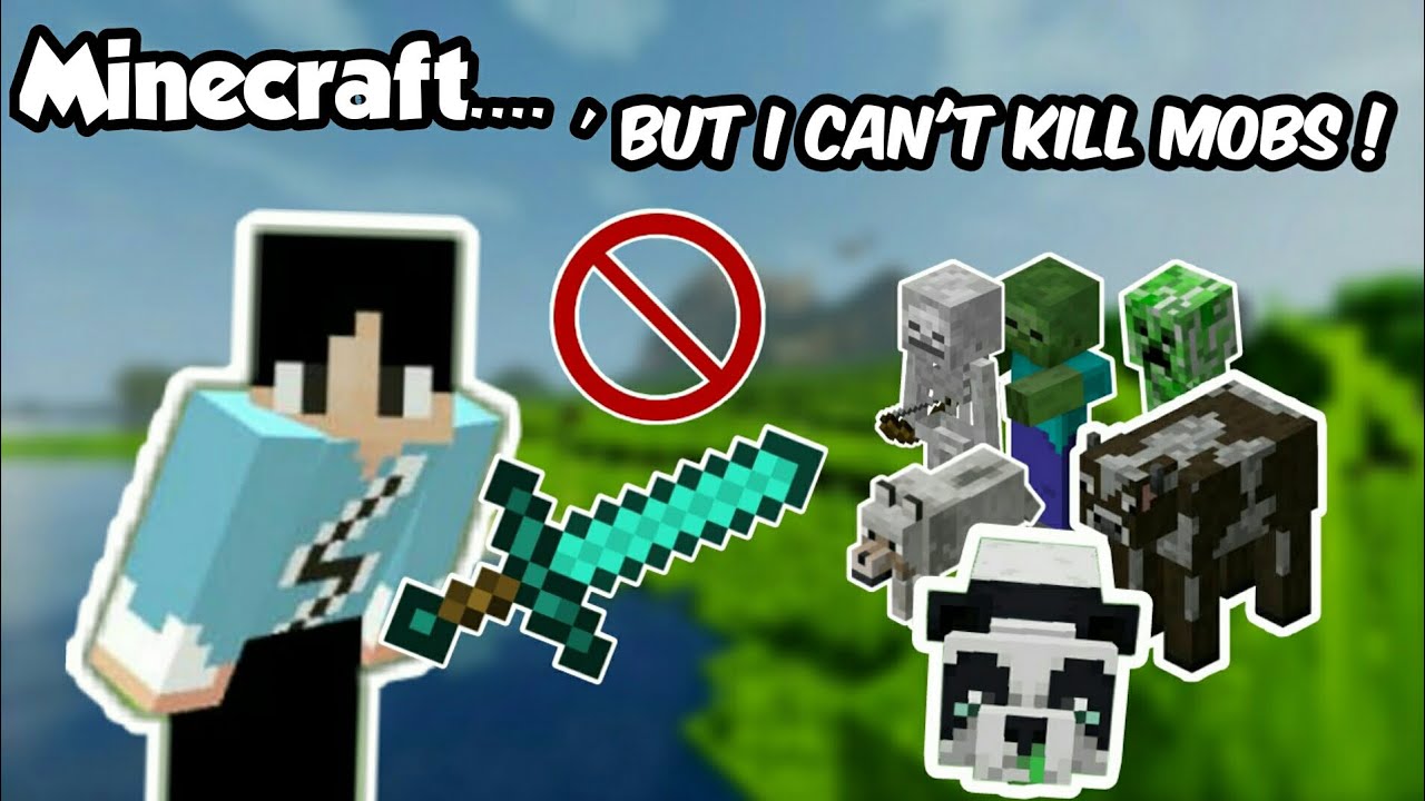 Minecraft , But I Can't Kill Mobs ! | Minecraft PE | VandySpy - YouTube