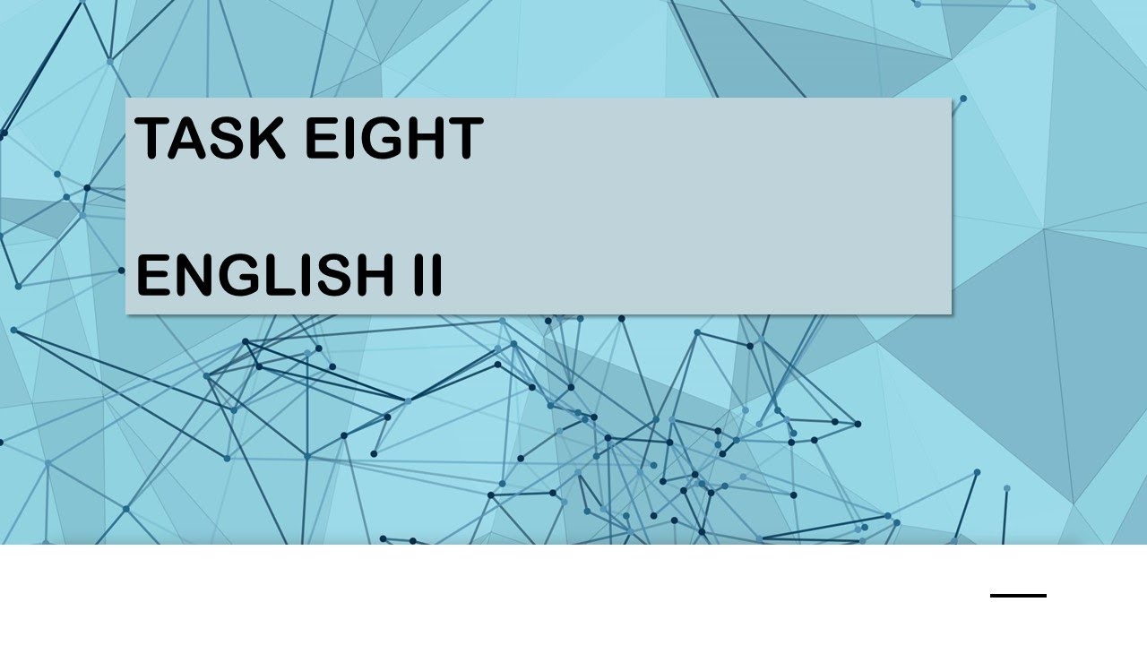 task eight- Samuel Gutiérrez. - YouTube