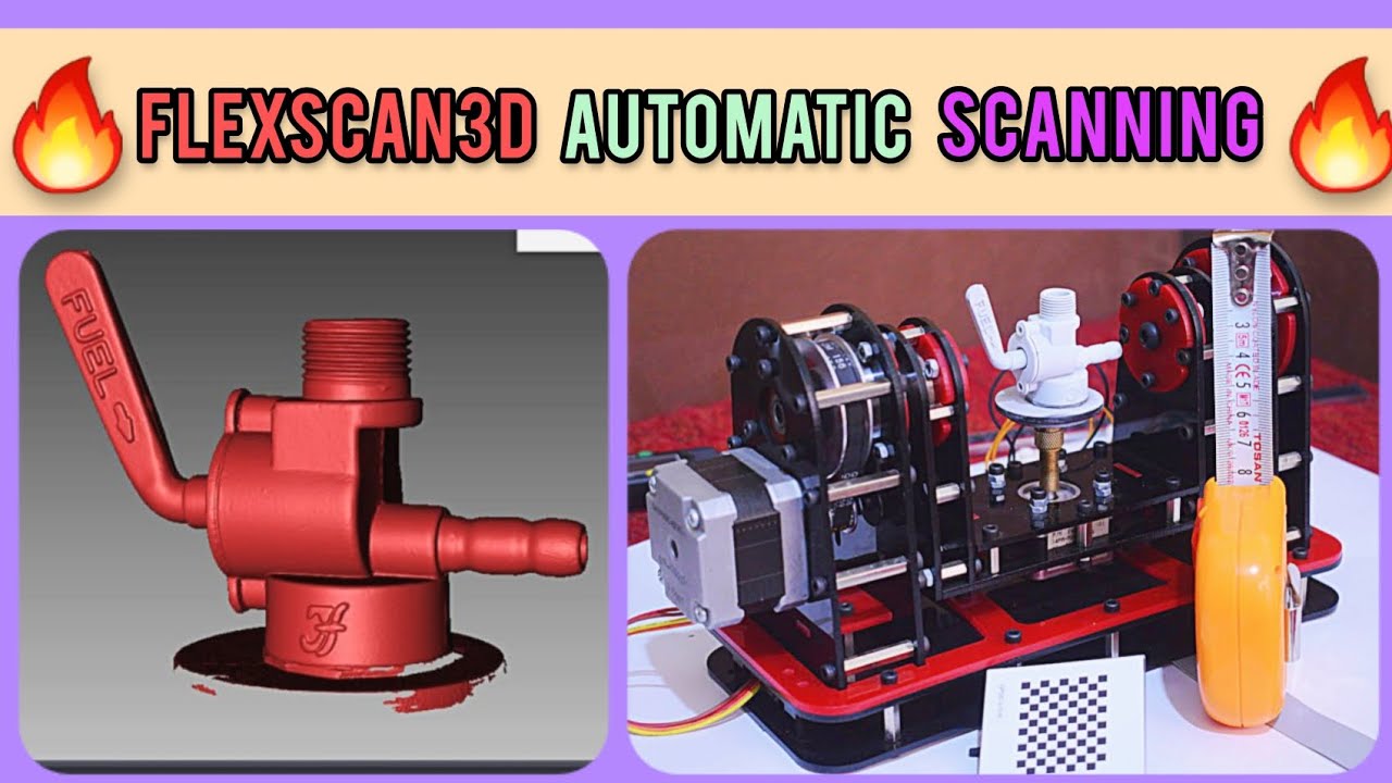 Fuel Valve atomatic 3D scanning in modified FlexScan3D - YouTube