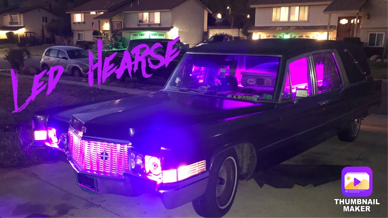 Led lights added to the hearse - YouTube