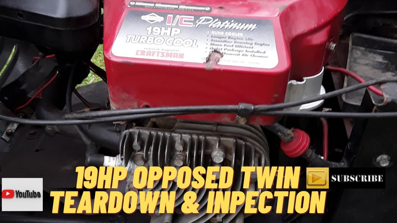 19 hp opposed twin teardown and inspection - YouTube