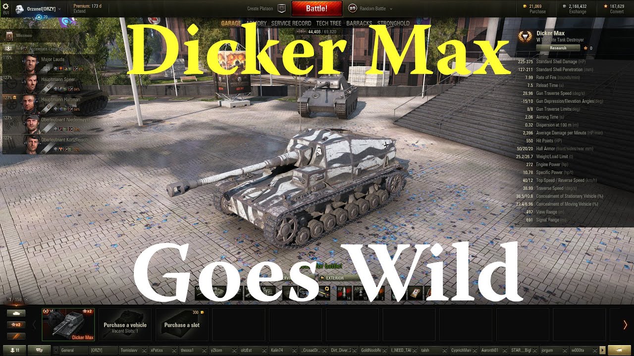 World of Tanks - Dicker Max goes wild - YouTube