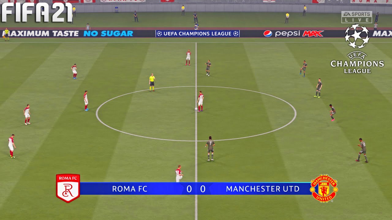 FIFA 21 | AS Roma vs Manchester United - UCL Champions League - Full ...