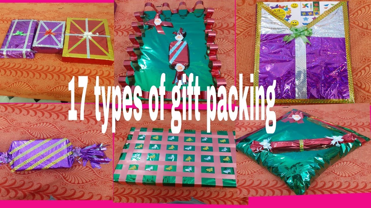 Birthday gift packings/17 types of birthday gift packings - YouTube