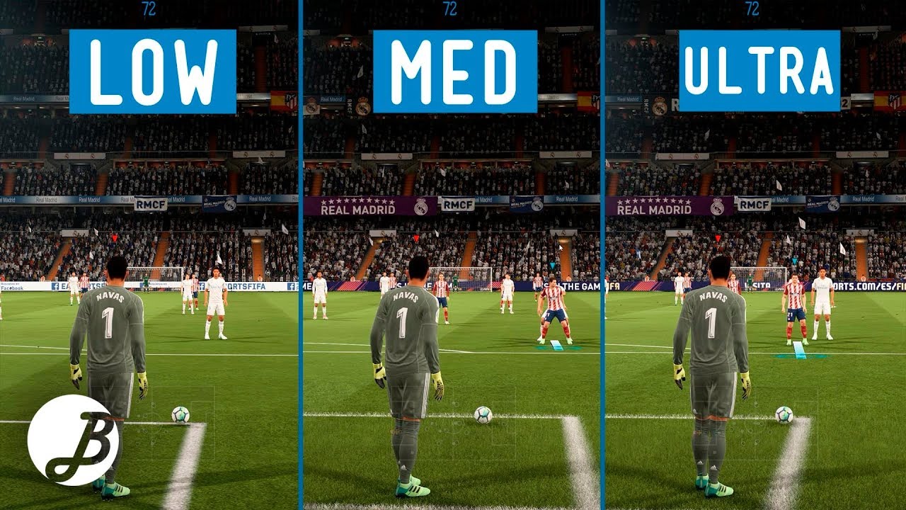Fifa 18 | Graphic comparison | PC Low VS Mid VS Ultra - YouTube