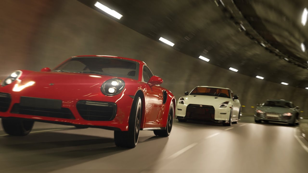 【自主制作アニメ】LIMIT BREAK - Cinematic Blender Car Animation - YouTube