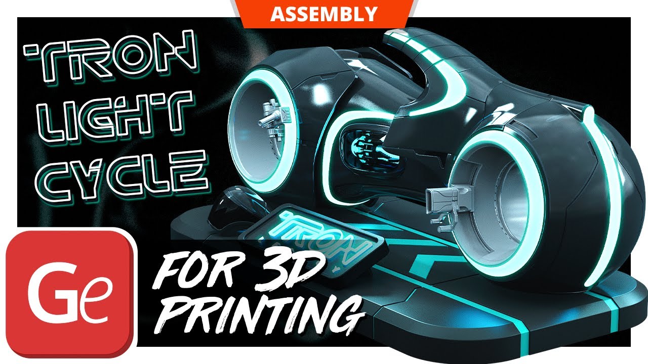 TRON Light Cycle 3D Printing Model | Assembly by Gambody - YouTube
