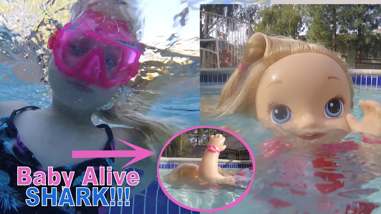 Swimming UNDERWATER with BABY ALIVE SHARK!!! - YouTube
