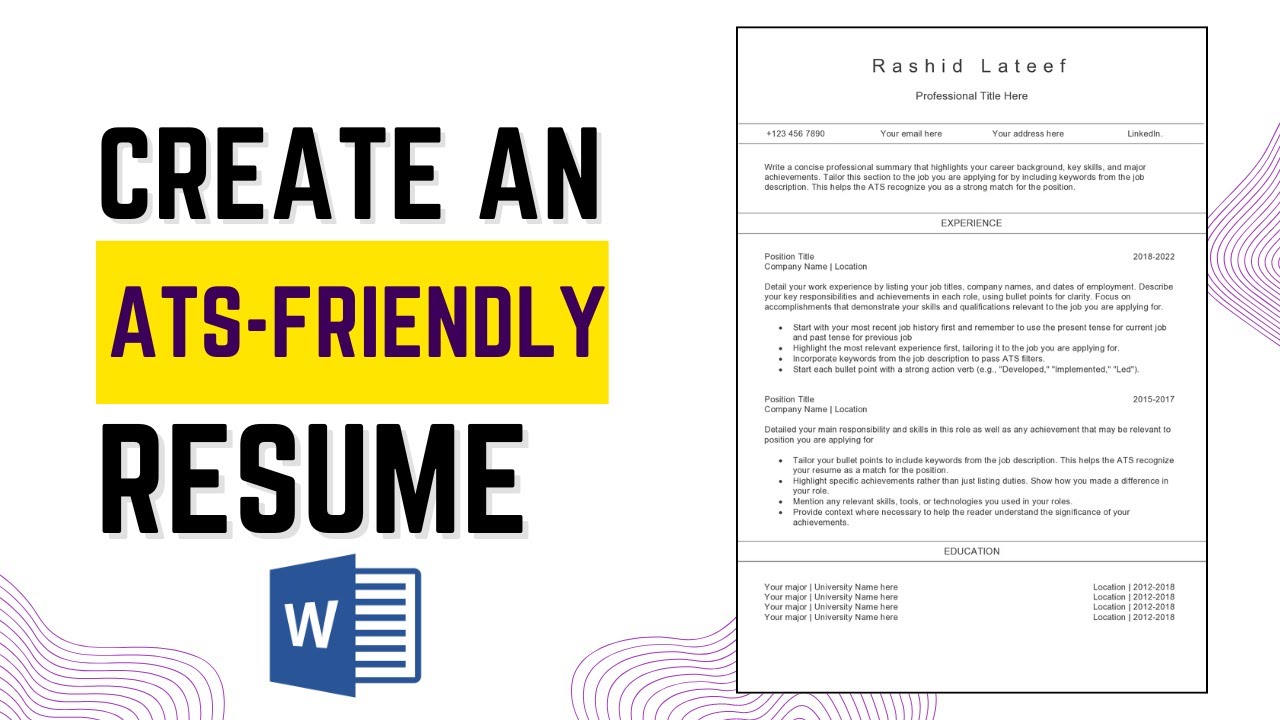 How to Write an ATS-Friendly Resume for 2024 | Step-by-Step - YouTube