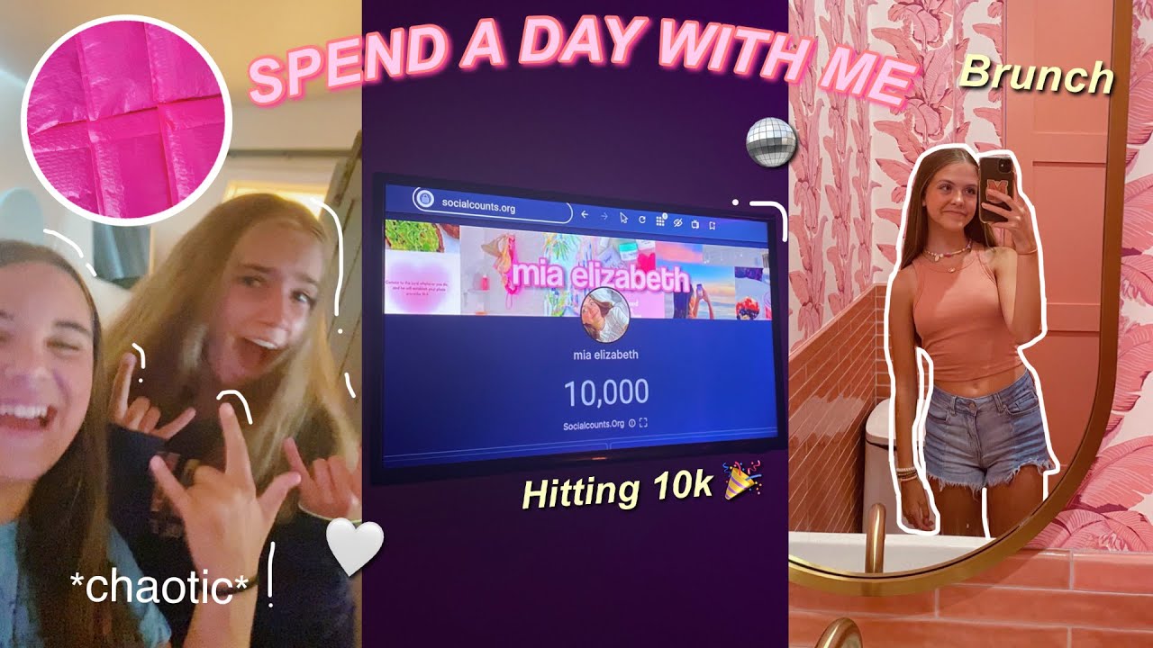 Spend a day with me hitting 10k, friends, grwm, and more! // Mia ...