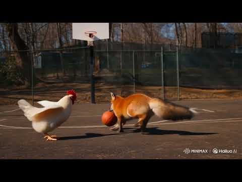 Tavuk ve tilki basketbol oynuyor