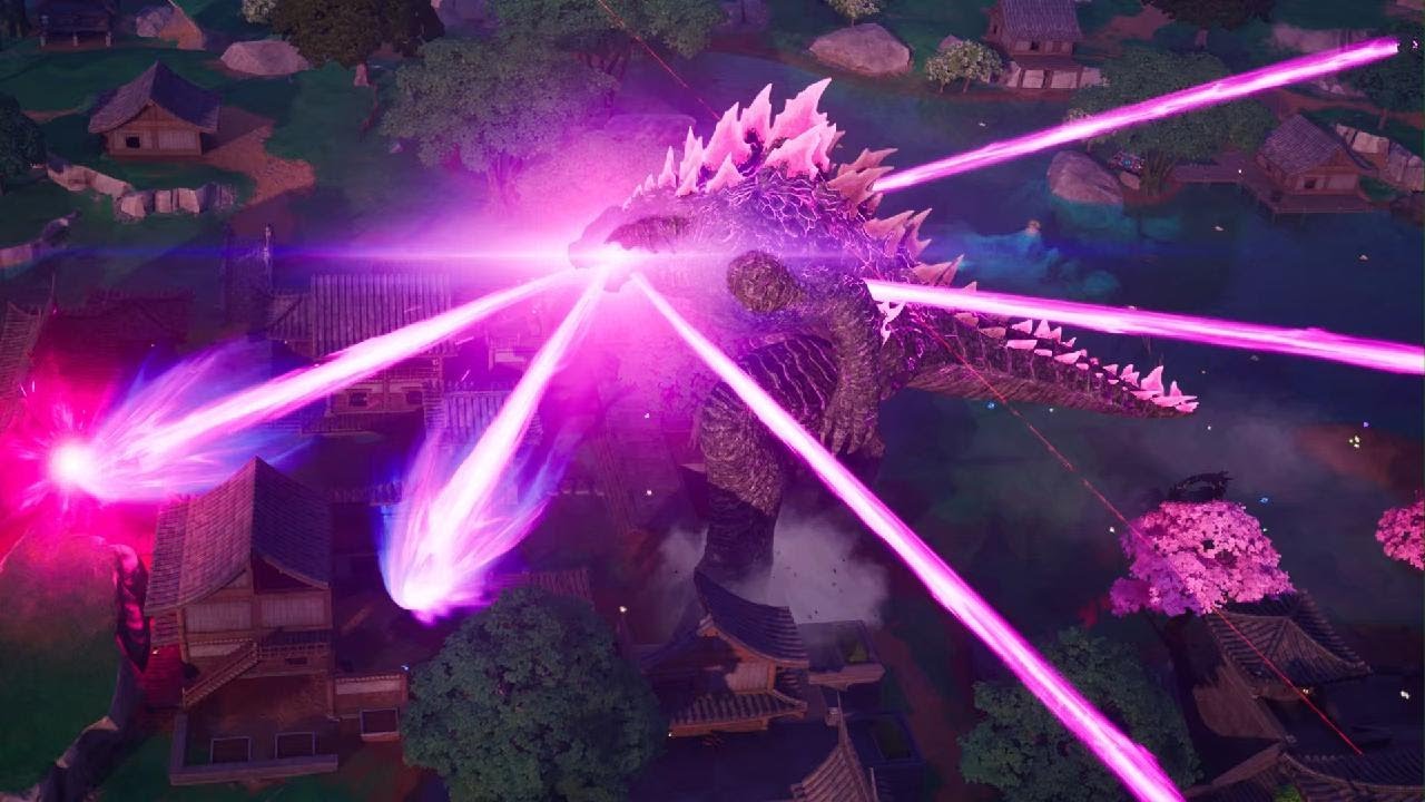 Godzilla Boss goes Shin Godzilla mode in Fortnite Replay - YouTube