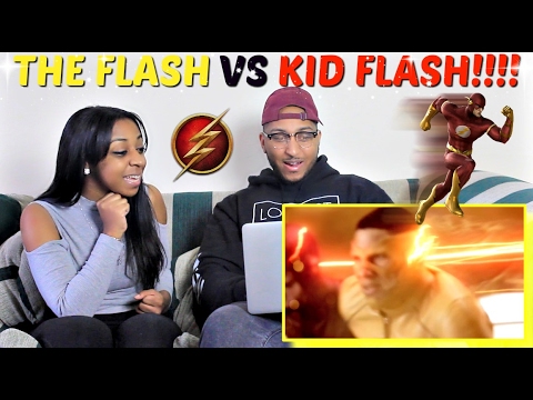 The Flash Vs Kid Flash Race REACTION!!! - YouTube