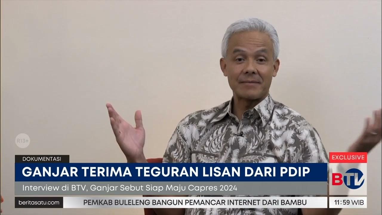 Ganjar Pranowo Terima Teguran Lisan dari PDIP - YouTube