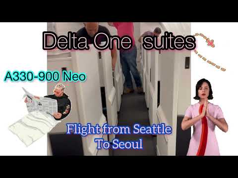 DELTA Flight from Seattle to Seoul in Delta one business class A330-900 ...