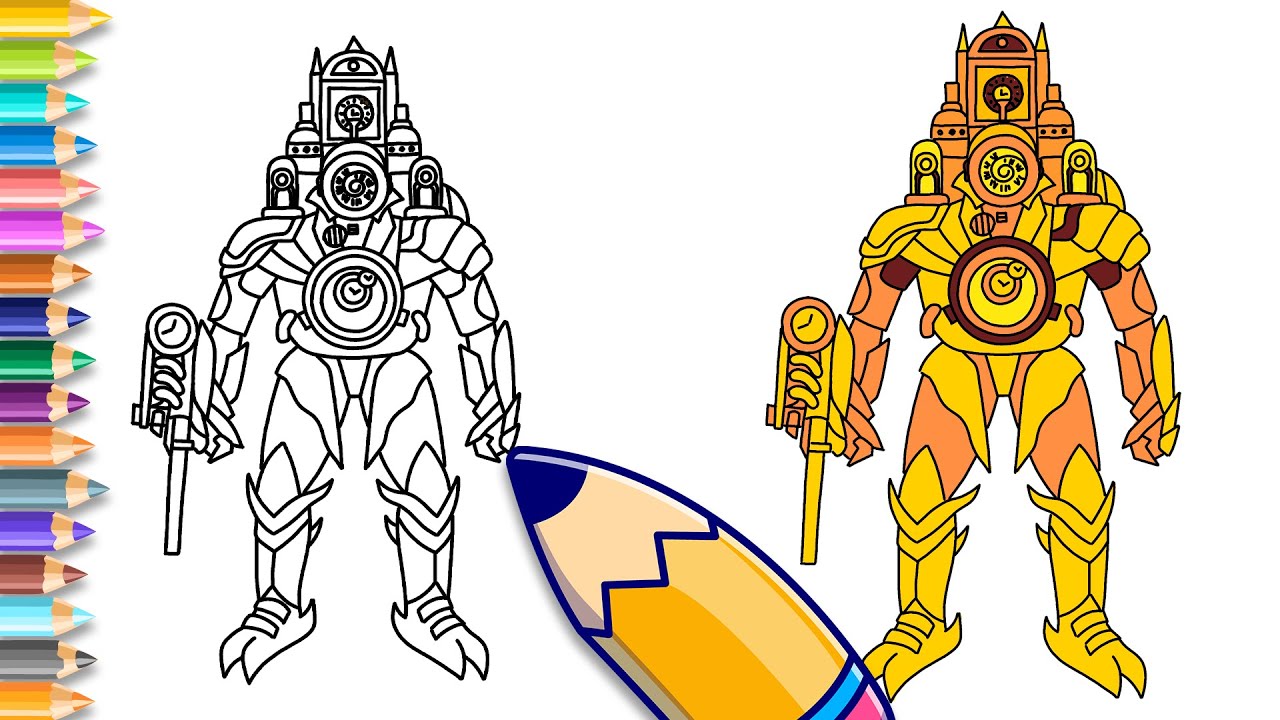 How to Draw TITAN Clockman Skibidi Toilet Multiverse | Easy Drawing ...