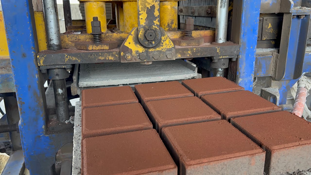 6x6 inch Double Layer Paver Block Production || Vimal Engineering ...