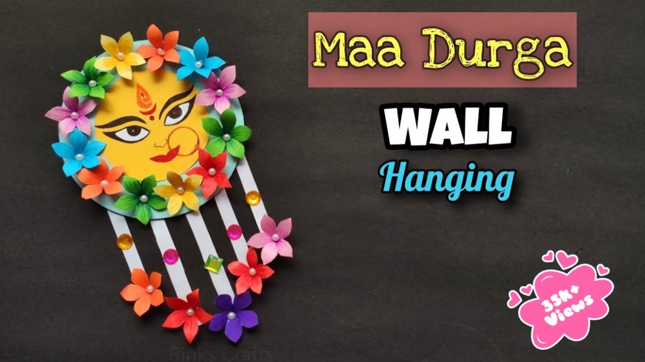 Diy Maa Durga Wall Hanging | Navratri Decoration / Durga Puja Craft ...