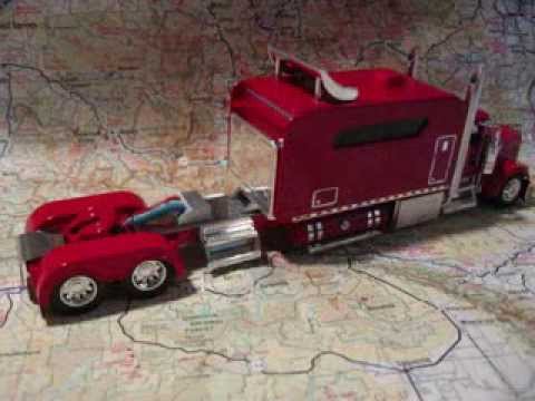 Custom Model Red Kenworth with 144" Big Sleeper - YouTube