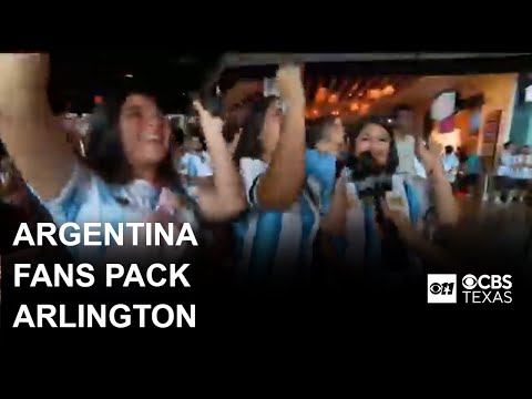 Argentina fans pack Texas Live! to see Messi make history