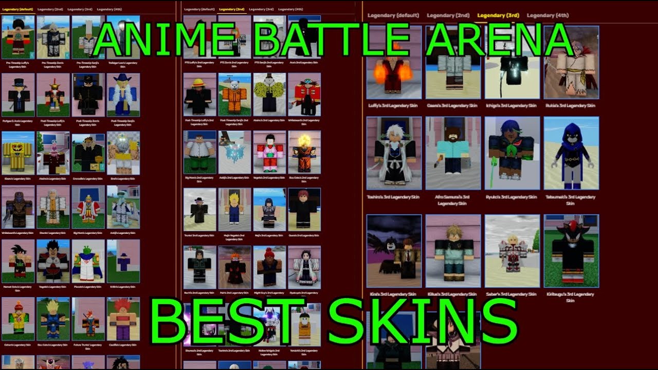 ROBLOX ABA : TOP 10 MUST GET SKINS IN ABA - YouTube