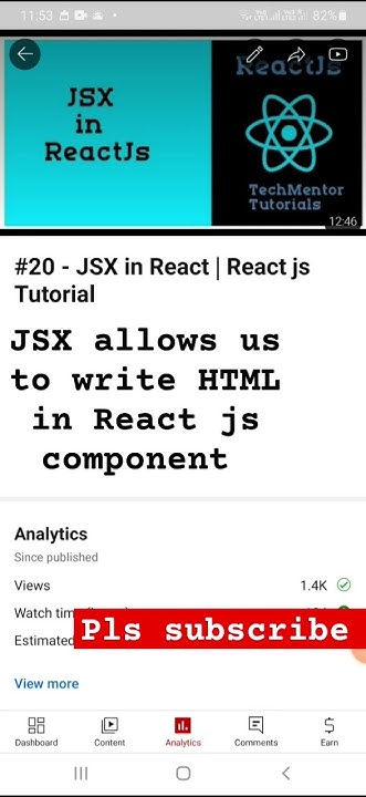 Jsx In React Js In Hindi । Jsx In React । Jsx Tutorial React Reactjs Reactjscourse Youtube