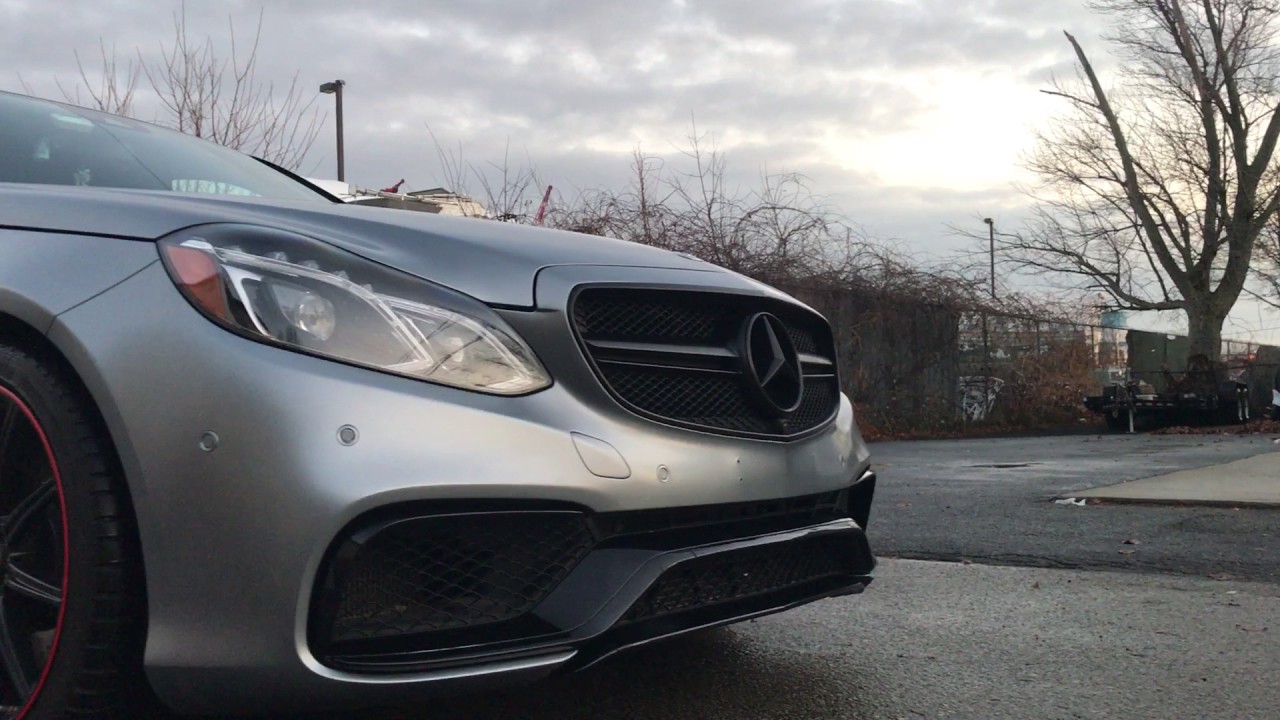Benz E63 Liquid Wrapped In Satin Sparkling Graphite Pearl - YouTube