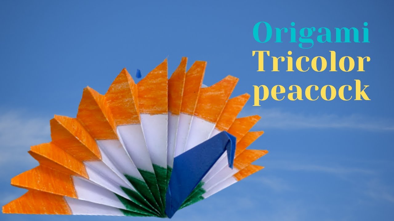 Origami Tricolor Peacock | Independence Day Decoration | Republic Day ...