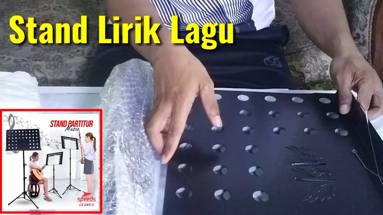STAND PARTITUR MUSIK BELI ATAU BIKIN SENDIRI + UNBOXING STAND LIRIK ...
